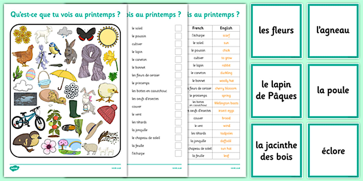 Qu'est-ce que tu vois au printemps