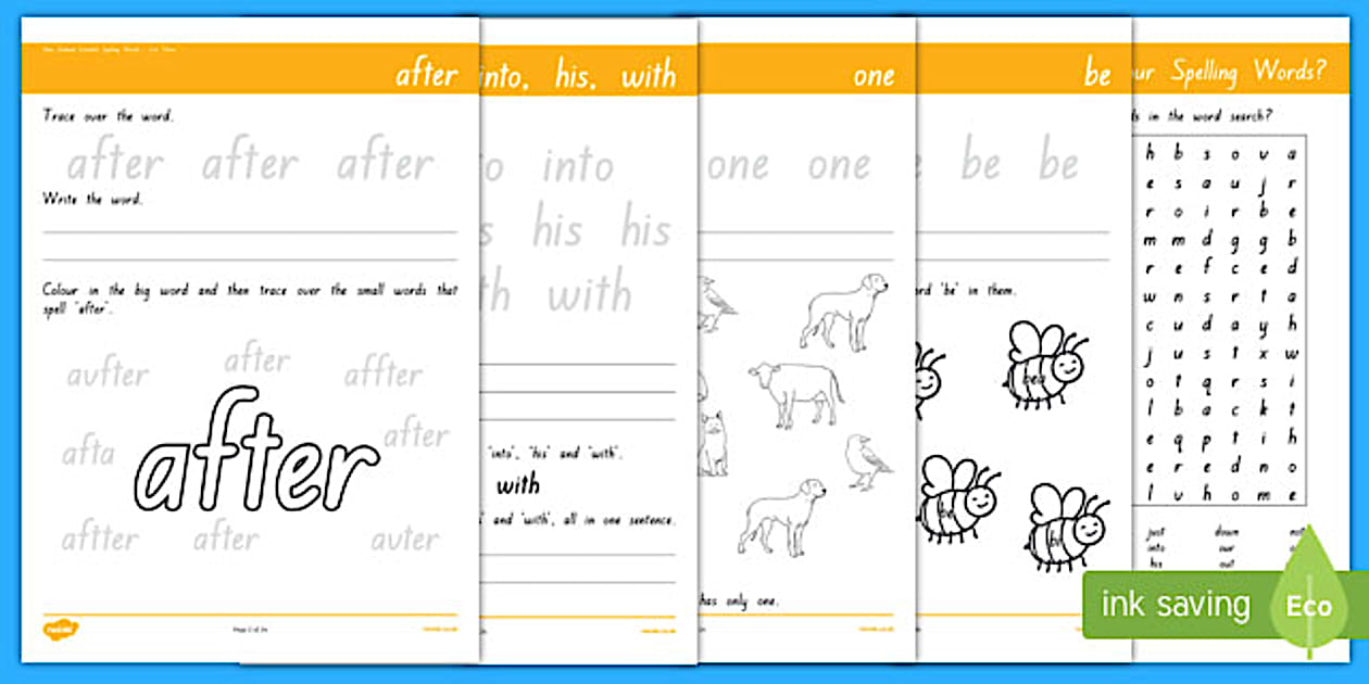 New Zealand Essential Spelling List Three Worksheet / Worksheet Pack,