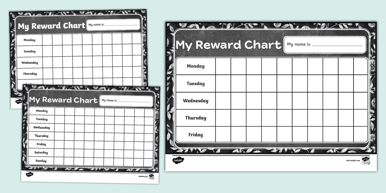 Chalkboard-Themed Reward Chart (teacher made) - Twinkl