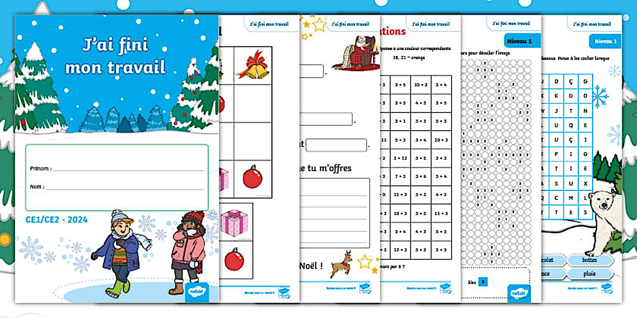 J'ai fini mon travail - Livret d'activités CE1/CE2 - édition hiver