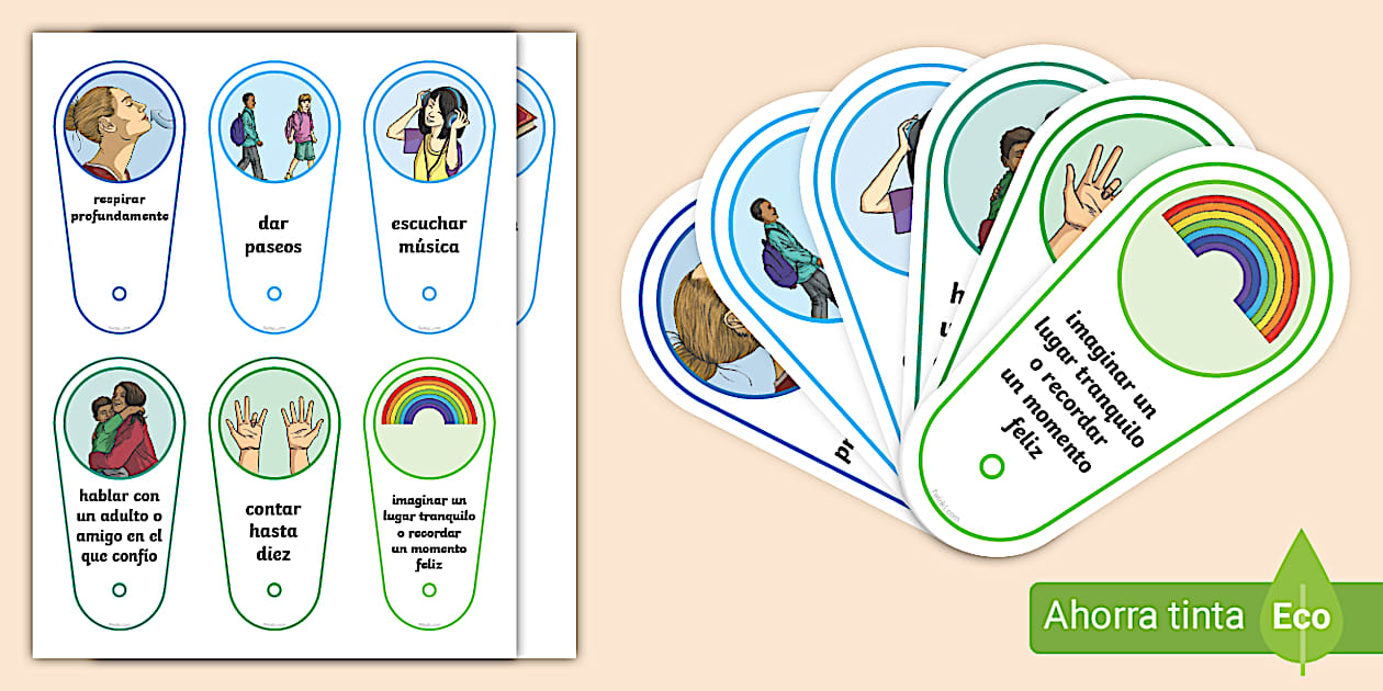 Estrategias de regulación emocional - tarjetas - Twinkl