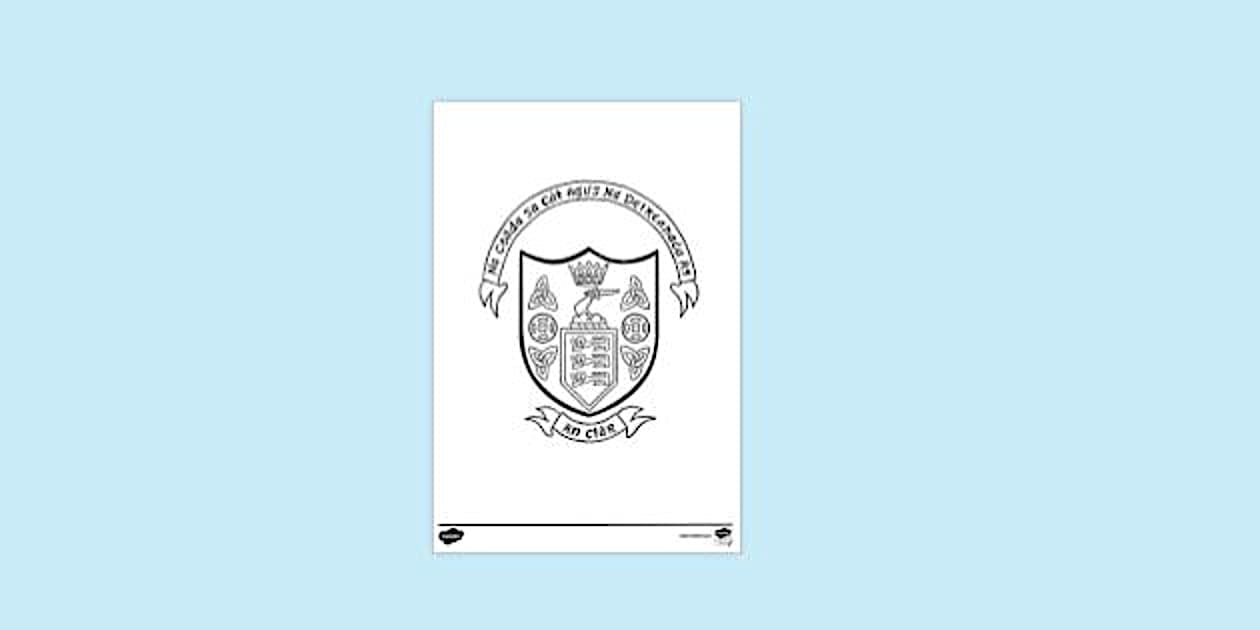 Clare GAA Crest Colouring Sheet | Colouring Sheets | Twinkl