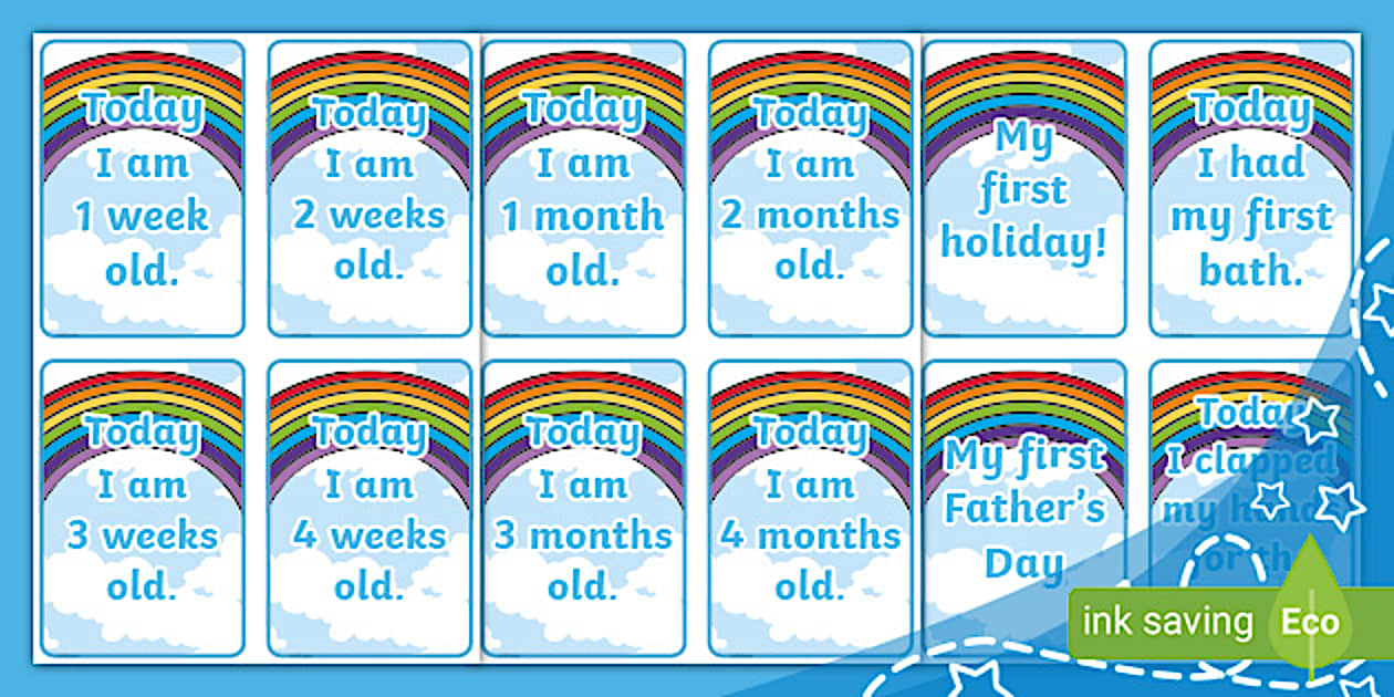 My First Year Milestone Pack - Clouds (teacher made)