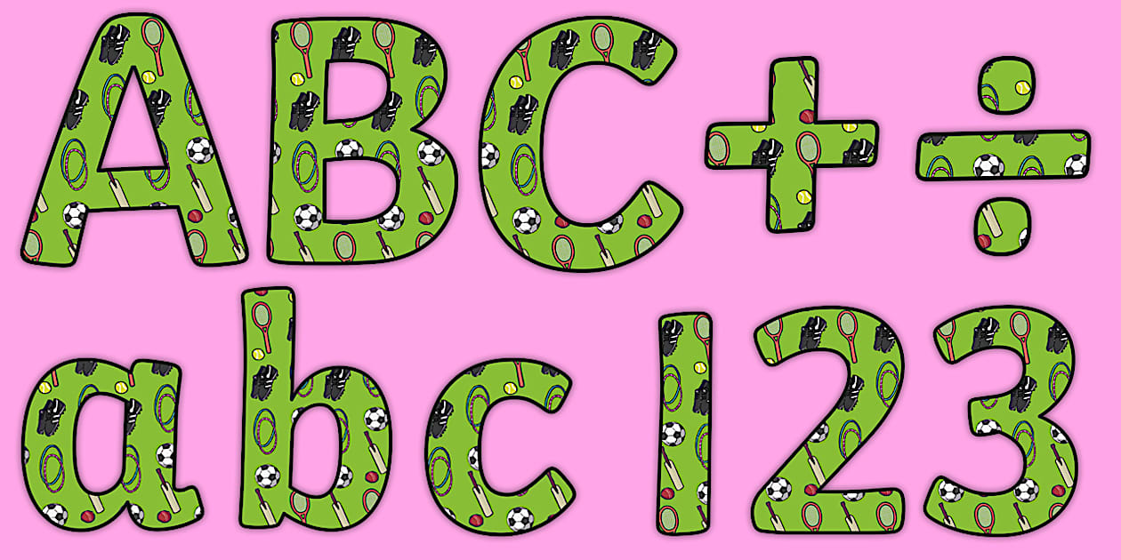 Editable PE-Themed Display Lettering (professor feito)