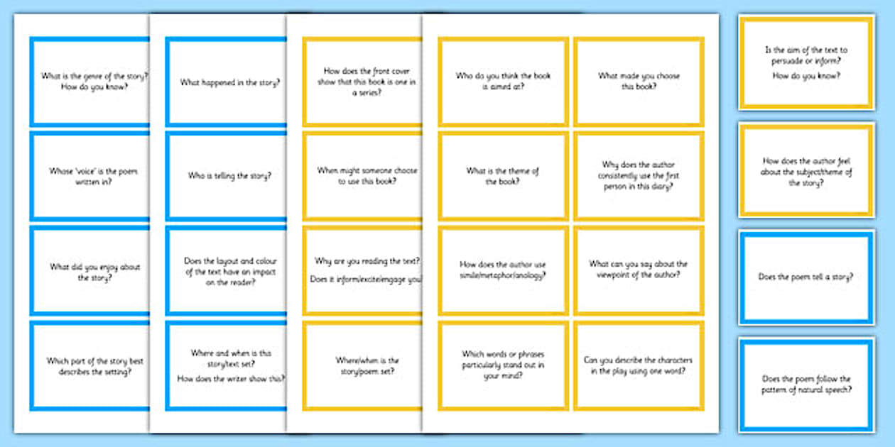 Guided Reading Question Cards (teacher made) - Twinkl