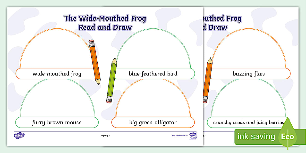 Read and Draw to Support Teaching on The Wide-Mouthed Frog