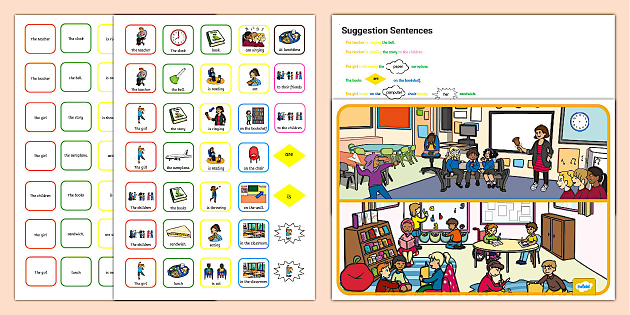 Colourful Semantics School Picture Scene (teacher made)