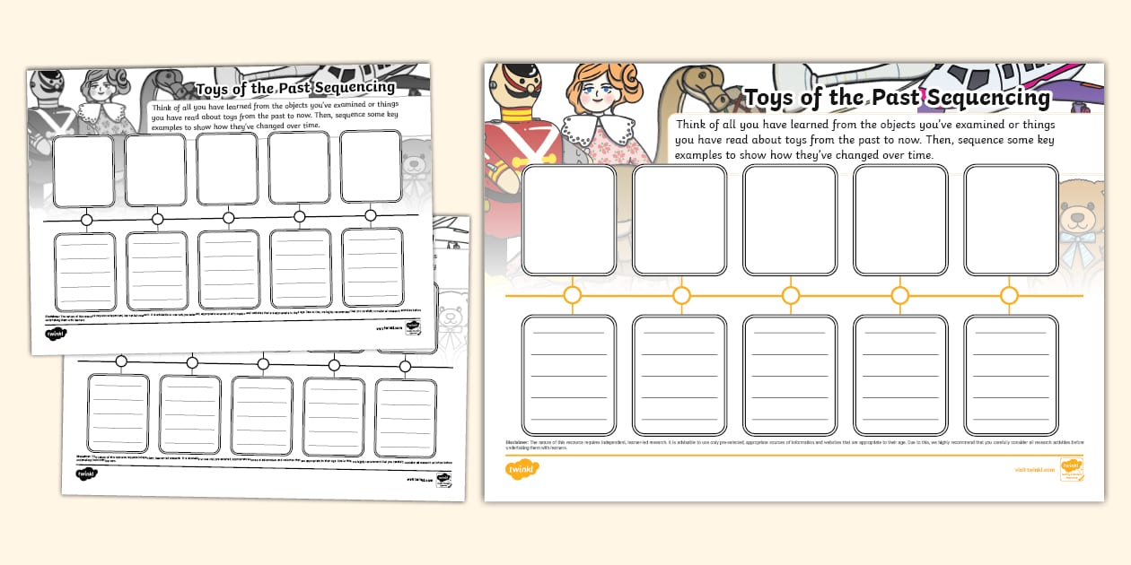 Toys of the Past Sequencing Worksheet (teacher made)
