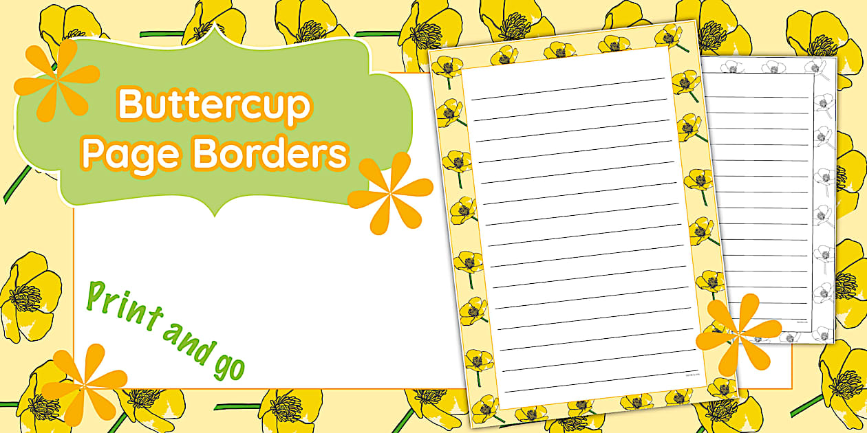 Buttercup Page Borders