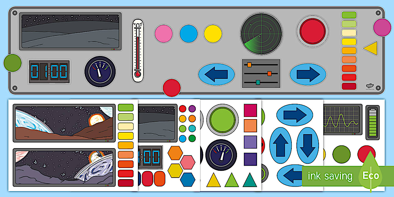 Design your Own Spaceship Control Panel Display Pack