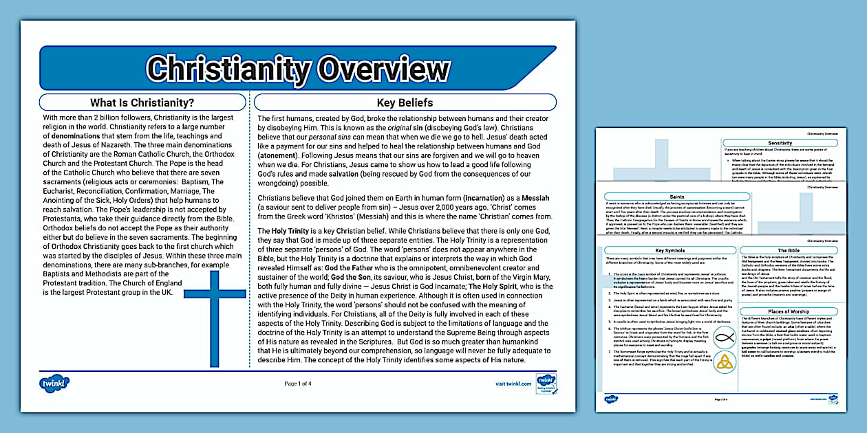 RE CPD Christianity Overview (Teacher-Made) - Twinkl