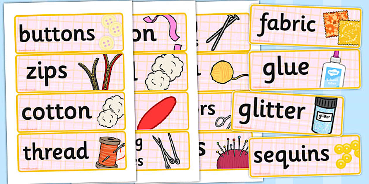 Haberdashery Role Play Labels (teacher made) - Twinkl