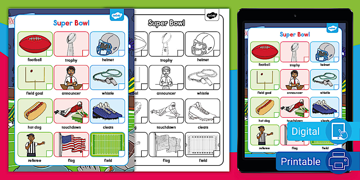 Super Bowl Scavenger Hunt Activity For Kids | Twinkl