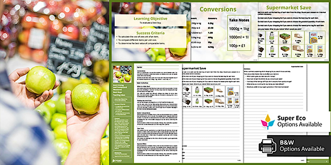 👉 Compound Measure and Unit Pricing Lesson Pack | KS3 Maths