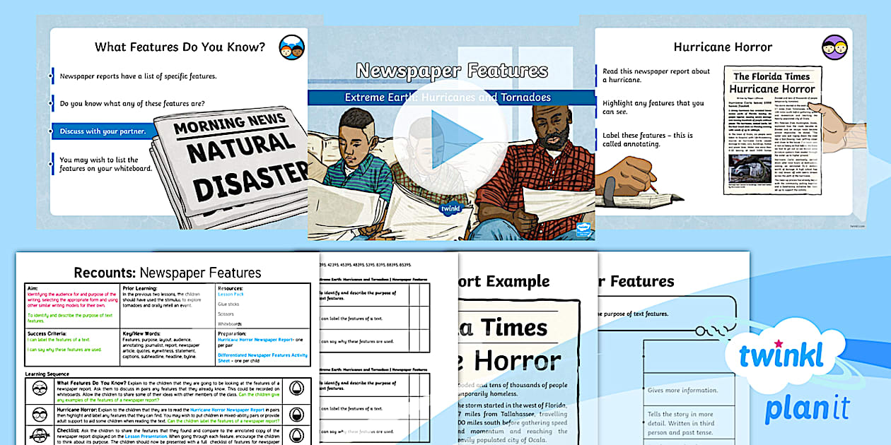 Extreme Earth: Hurricanes and Tornadoes: Recounts 3 Y5 Lesson Pack