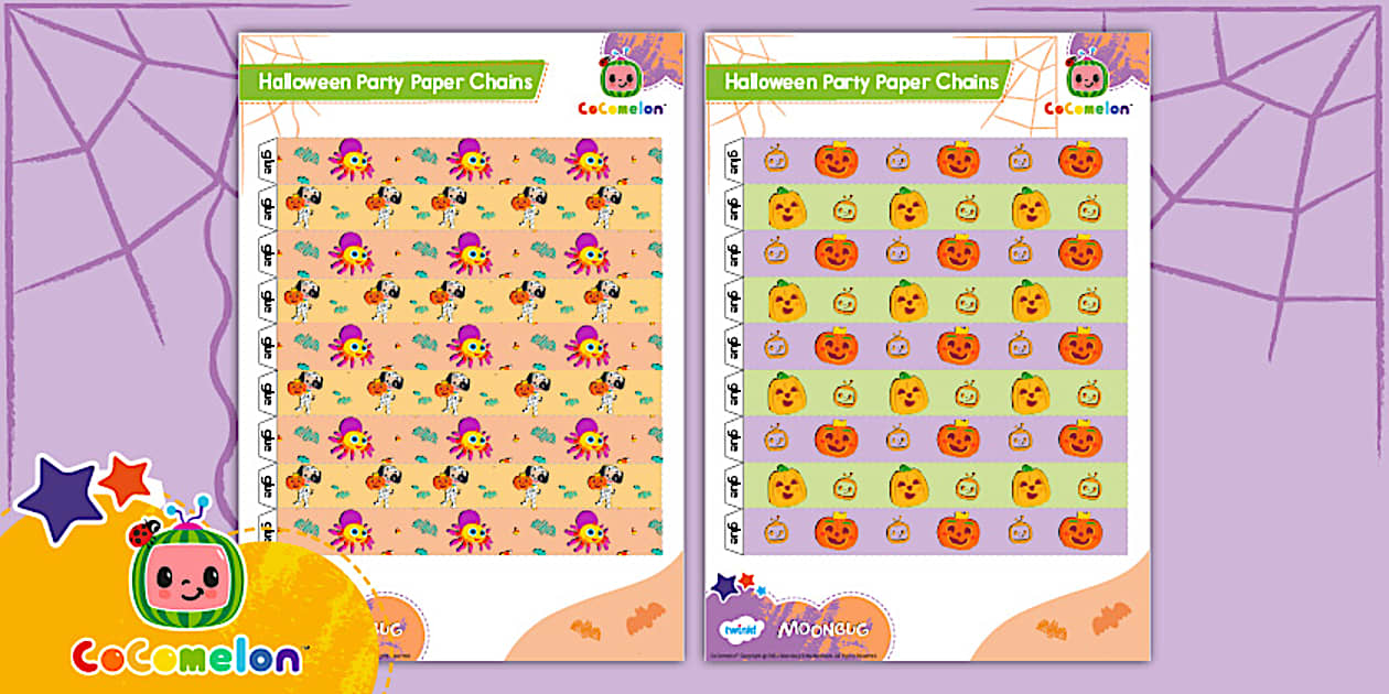 FREE! - CoComelon: Halloween Party Paper Chains - Twinkl