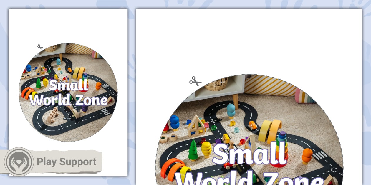 Small World Zone Play for All Cut-Out Photo Display Poster