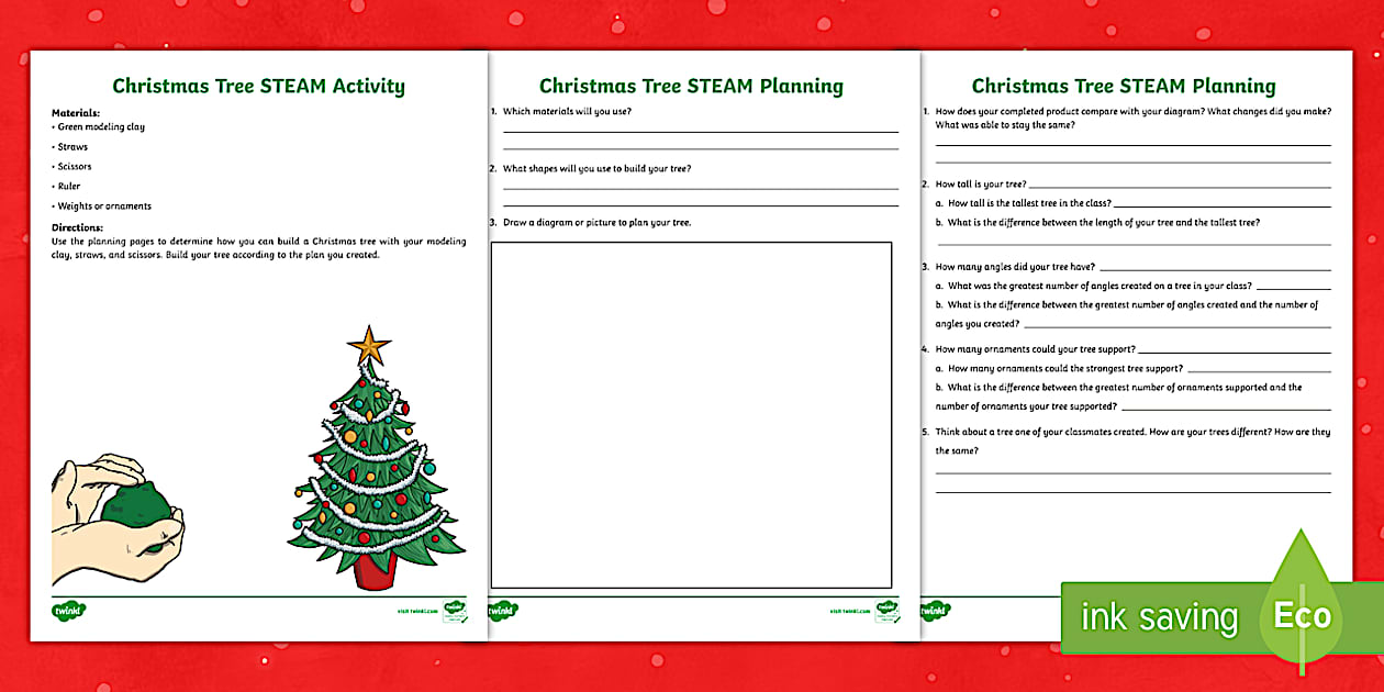 Christmas Tree STEM Activity for 4th Grade | Twinkl USA