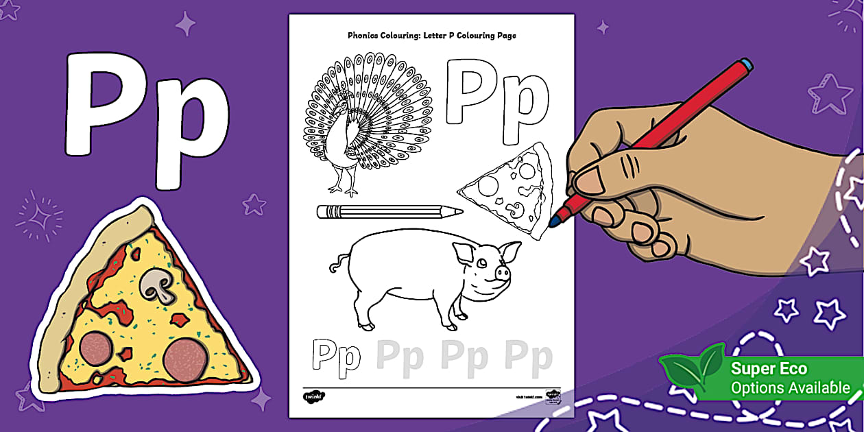 Letter P Phonics Colouring Sheet | Parents Resource