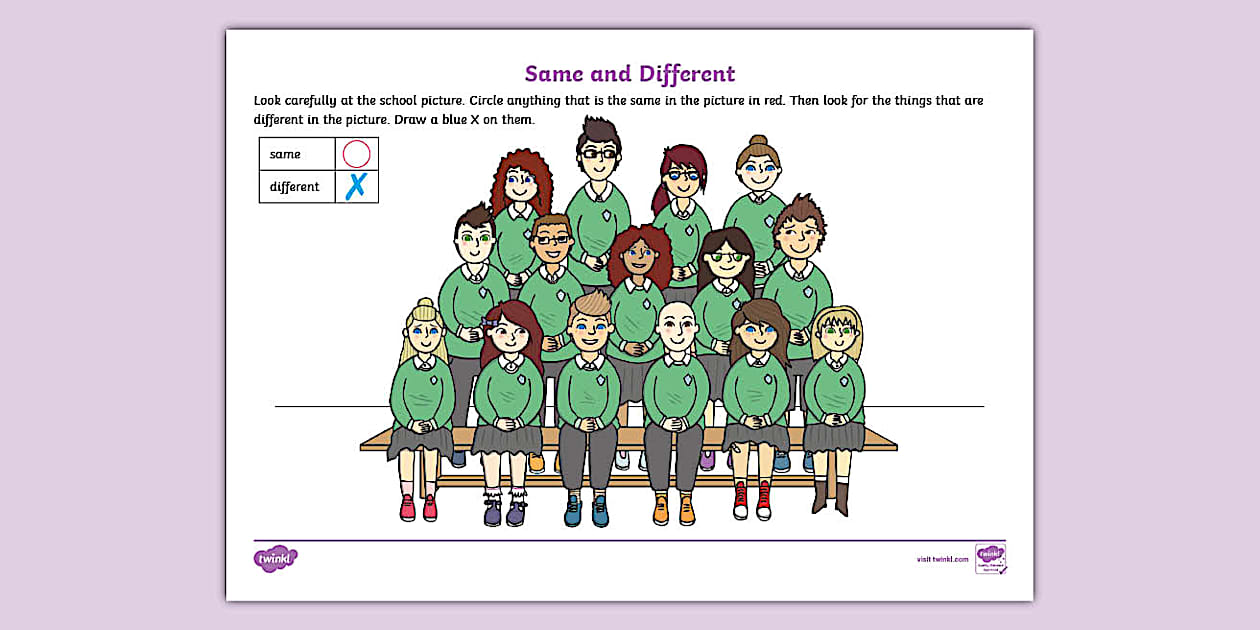 Language Skills: Same And Different (teacher made) - Twinkl