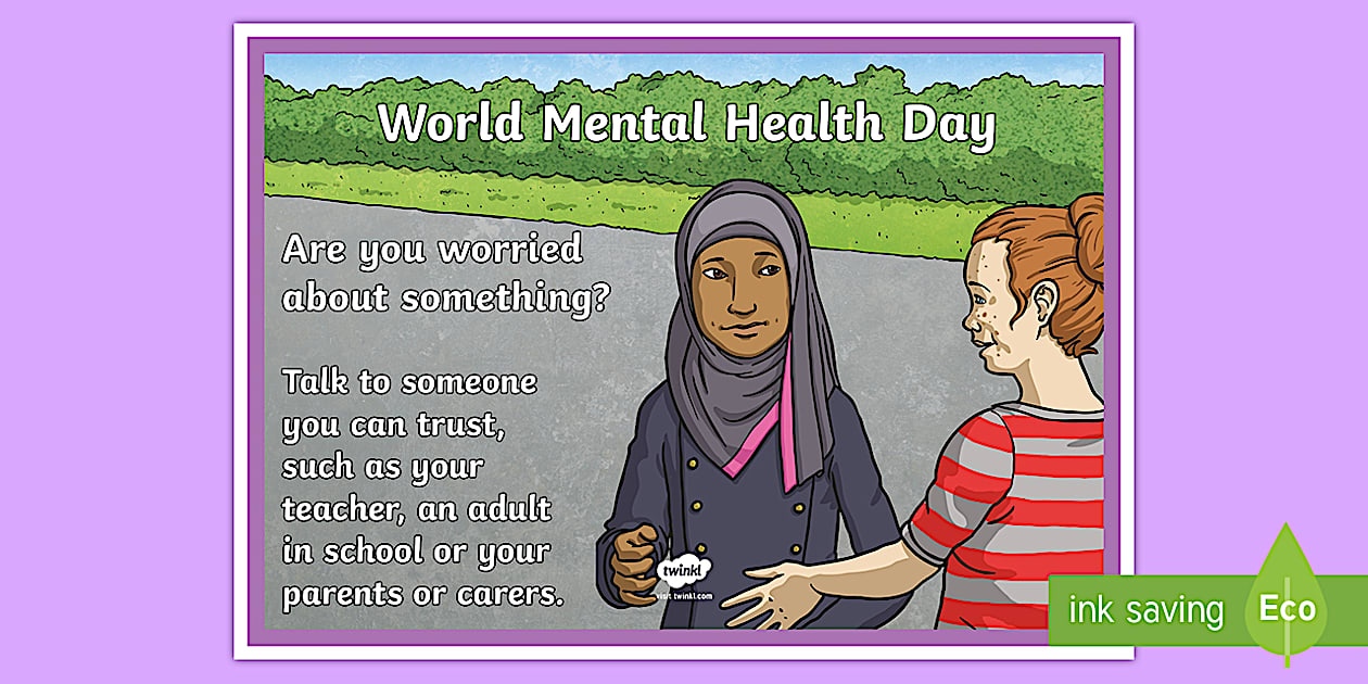 Poster for World Mental Health Day - A4 Poster For Schools