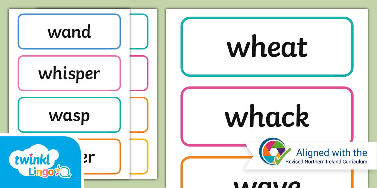 Linguistic Phonics Stage 5/6 Phase 3b 'w/wh' Sound Word Cards