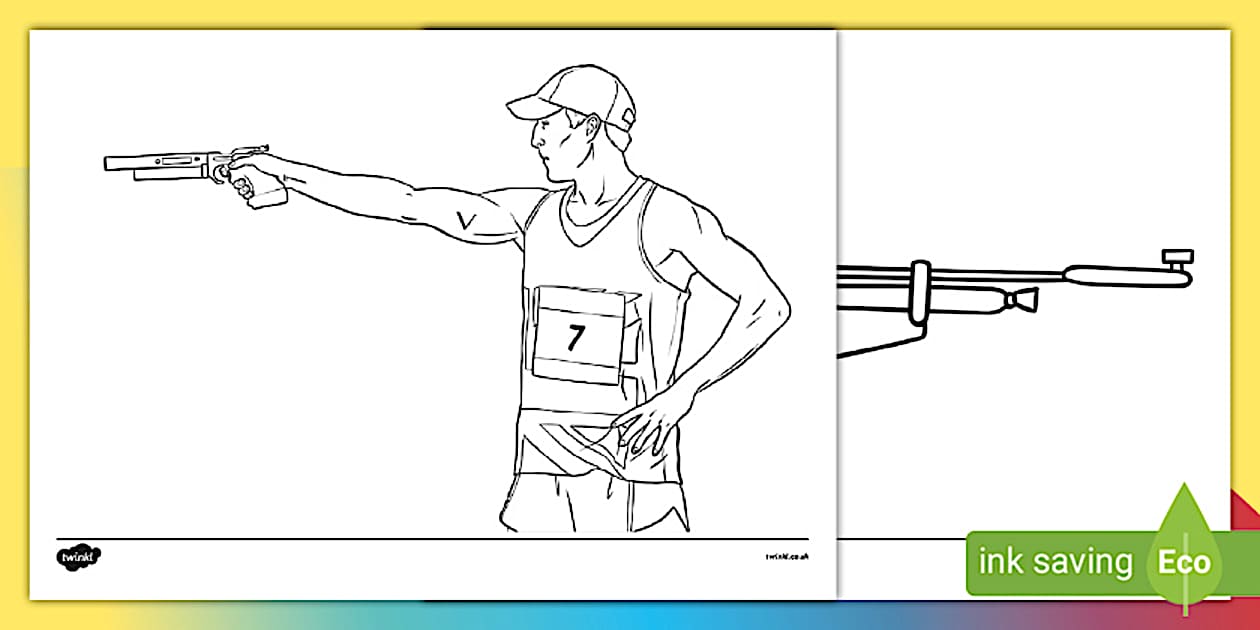 Editable Sport Shooting Colouring Sheets (teacher made)