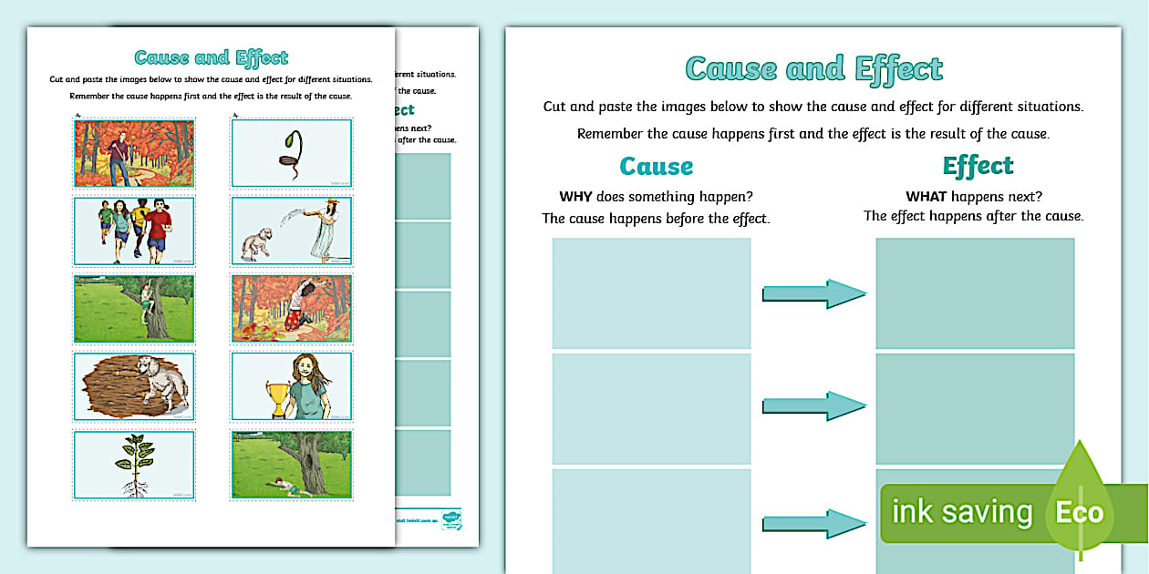 Cause and Effect Activity - Visual Cut and Paste Task