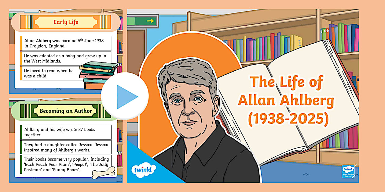 The Life of Allan Ahlberg PowerPoint - Twinkl - KS1 - Twinkl