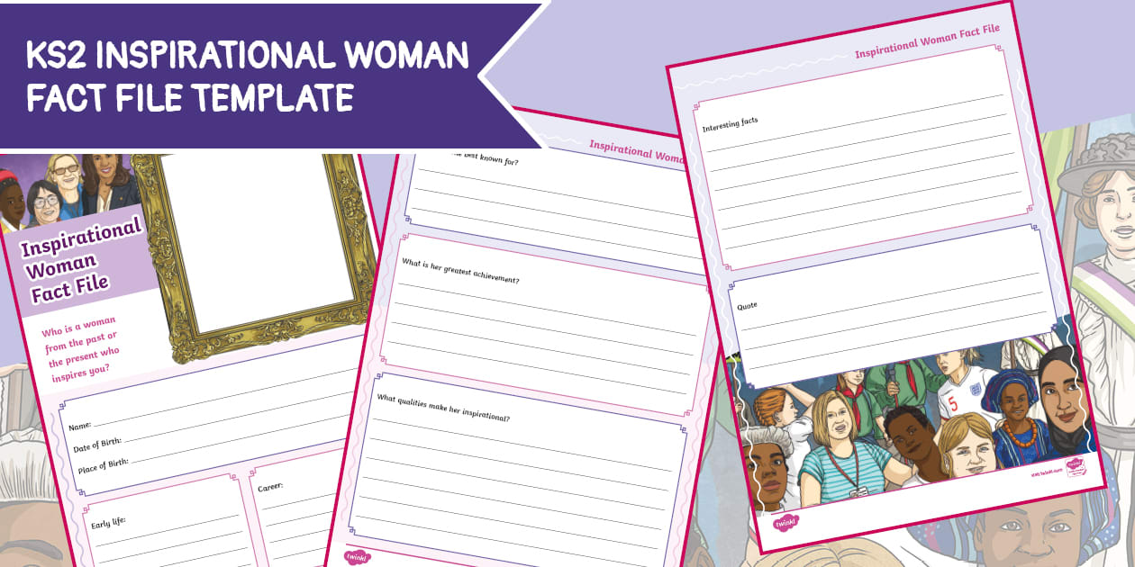 KS2 Inspirational Woman Fact File Template