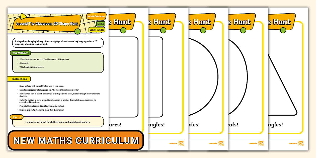 Around The Classroom 2D Shape Hunt (l'enseignant a fait)