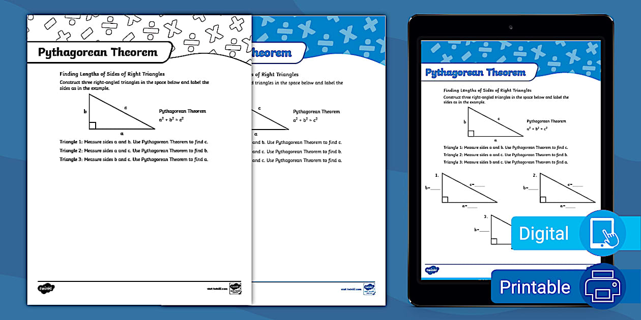 Student-Led Pythagorean Theorem Worksheet (teacher made)
