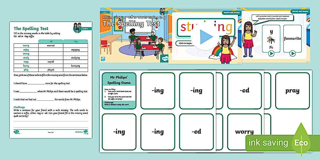 Adding -ed to Words Ending in 'y' - Level 6 Week 6 Lesson 4