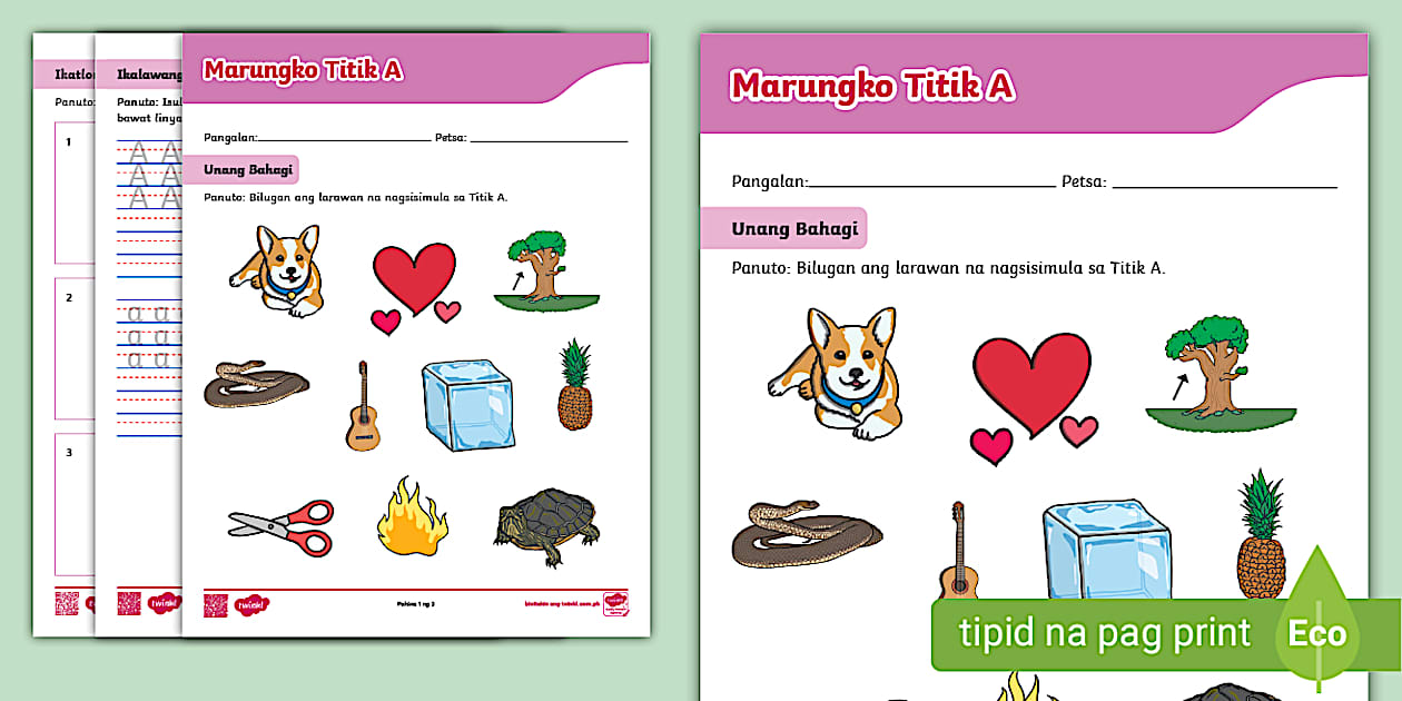Marungko Titik A Worksheet | Philippines | Twinkl - Twinkl