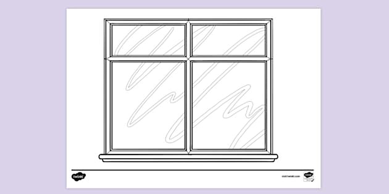 Window Colouring Sheet Colouring | Colouring Sheets - Twinkl