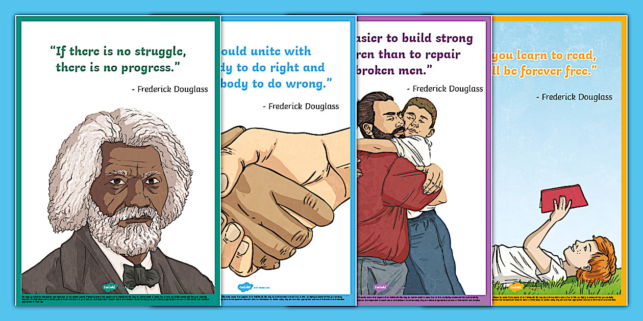 Frederick Douglass Quotes Display Poster Pack (teacher made)