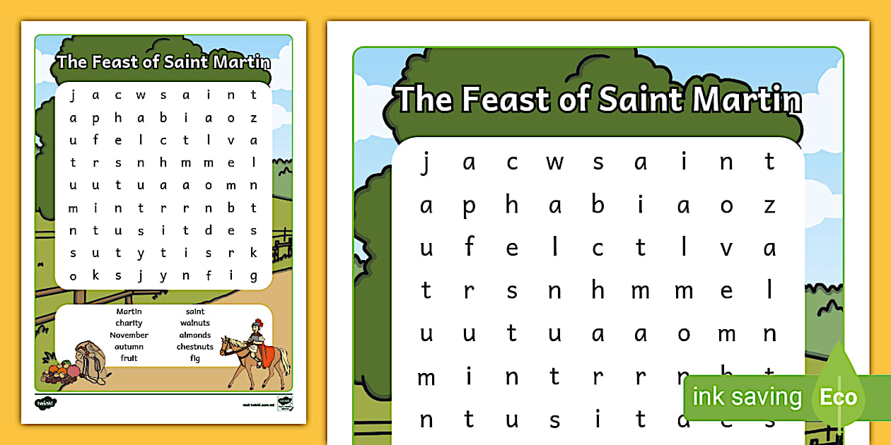 The Feast of Saint Martin Word Search (Teacher-Made)