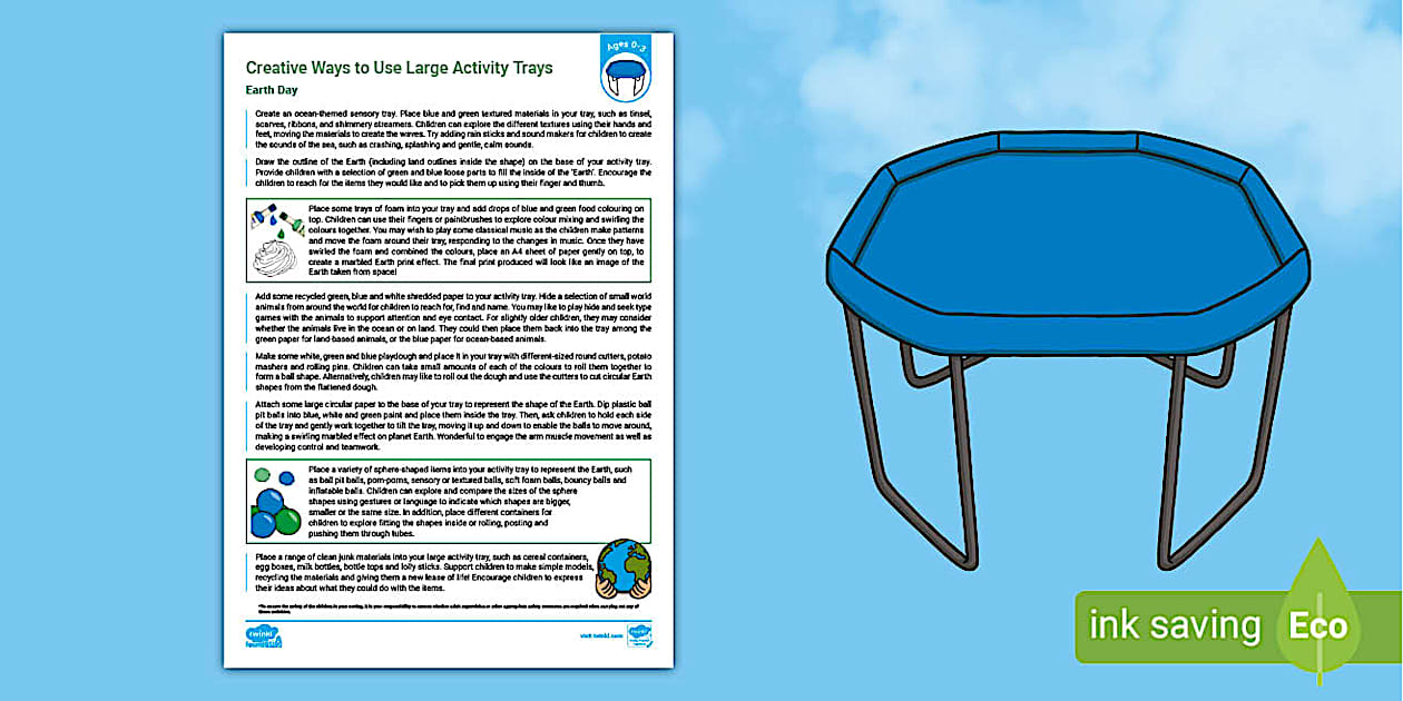 EYFS Ages 0-3 Large Activity Trays: Earth Day (teacher made)