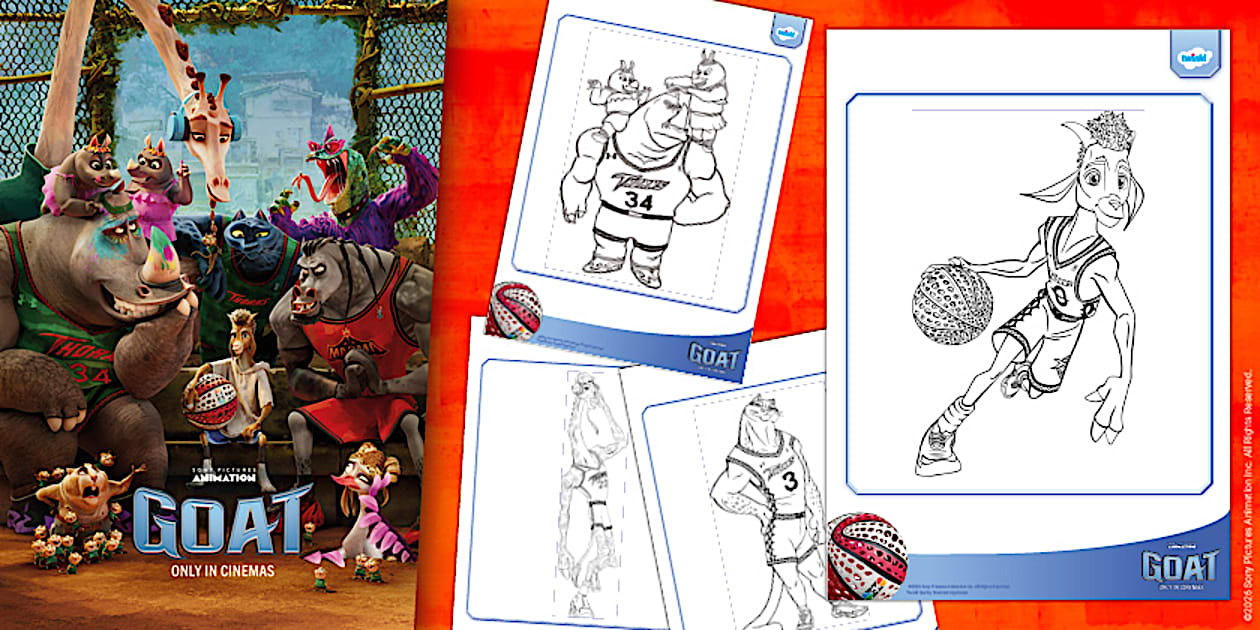 GOAT Colouring Page Pack | GOAT Movie | Sony Pictures
