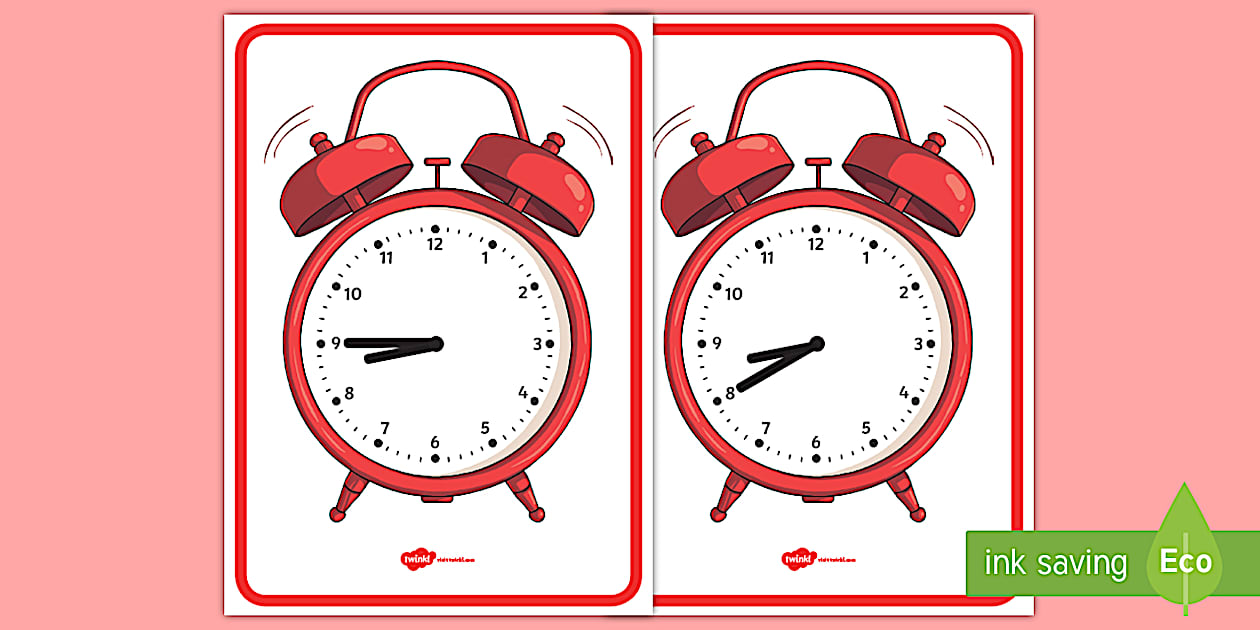 Alarm Clock Display Posters - Blank Clock Templates - Twinkl