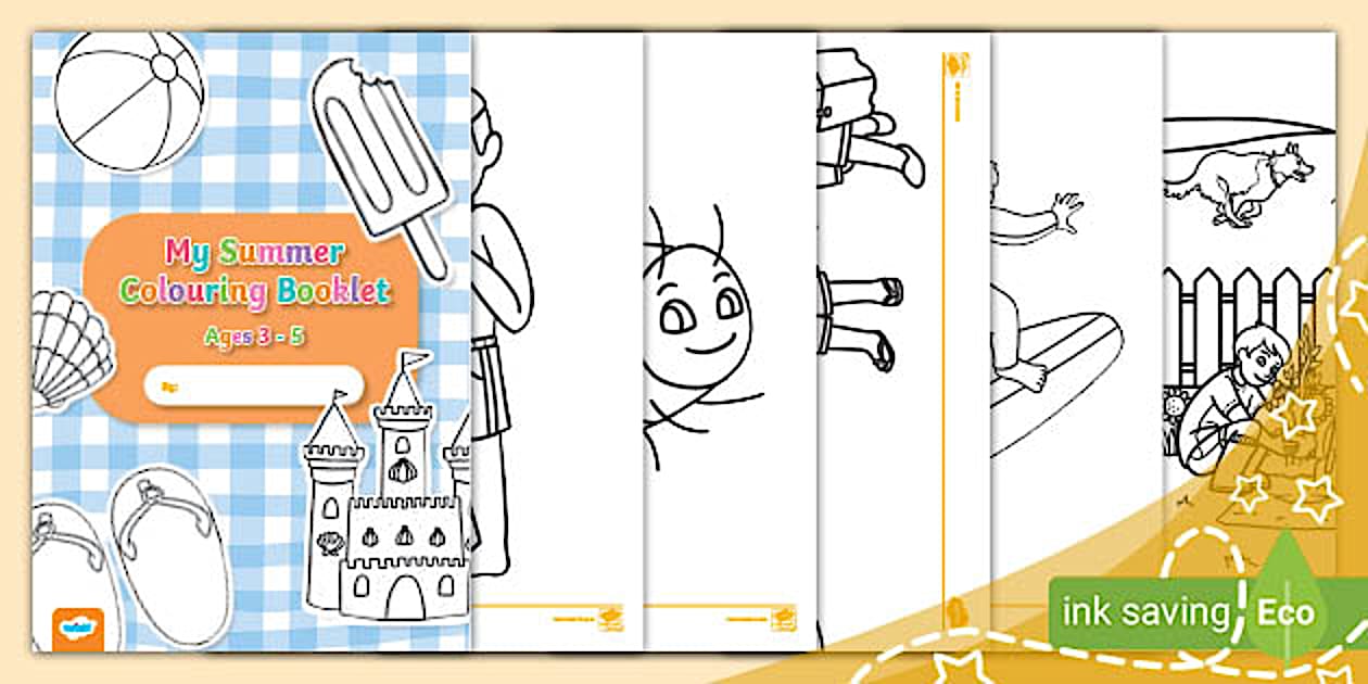 My Summer Colouring Booklet Ages 3-5 (teacher made) - Twinkl