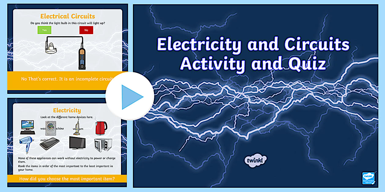 Electricity and Circuits Activity PowerPoint (teacher made)