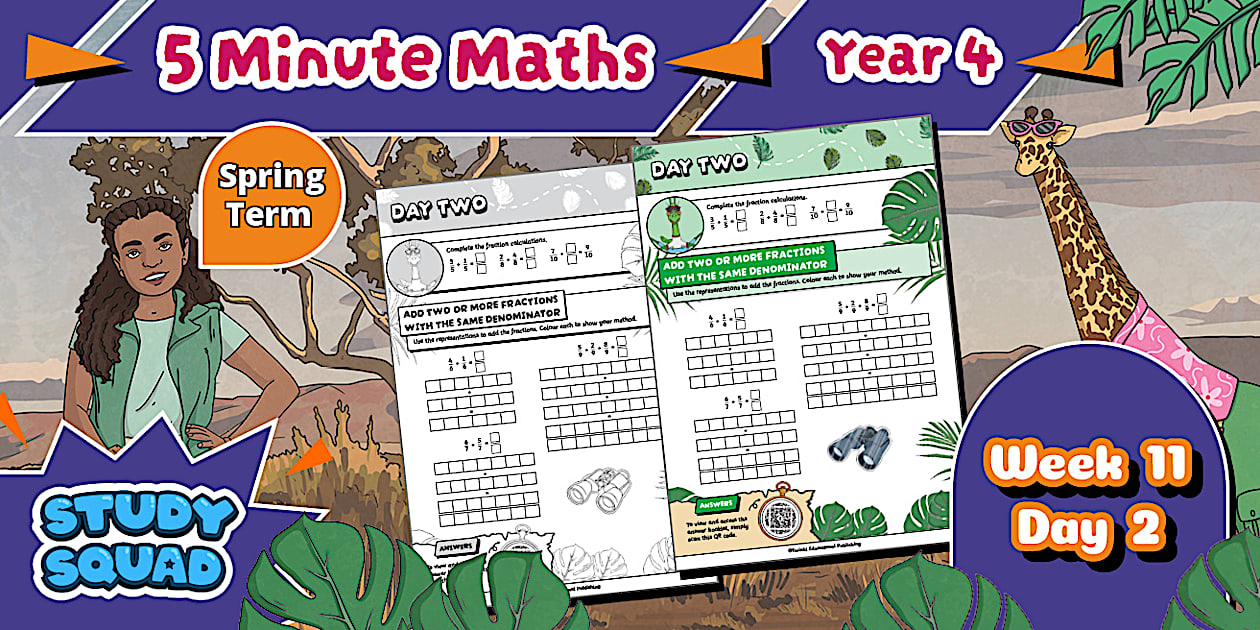 👉 Study Squad 5 Minute Maths - Year 4 Spring - Week 11 Day 2