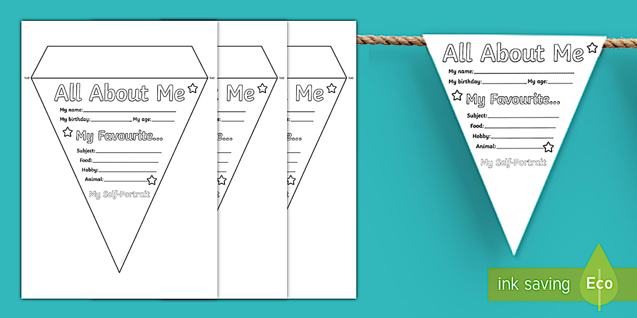 👉 All About Me Transition Bunting (teacher made) - Twinkl