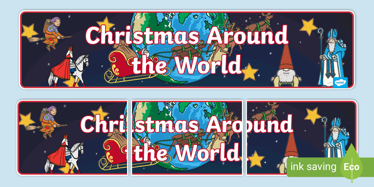 Australia Christmas Around The World Display Banner - Twinkl
