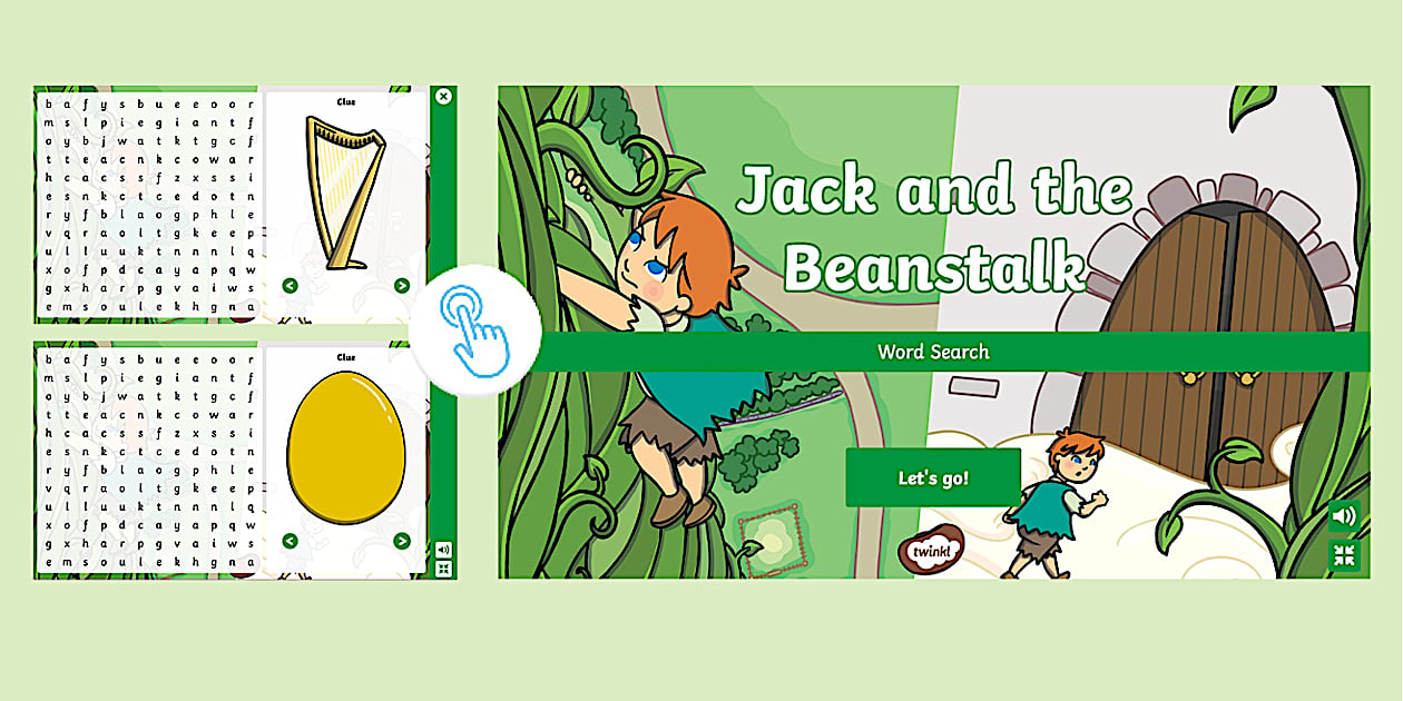 Jack and the Beanstalk Find the Answer Word Search - KS1