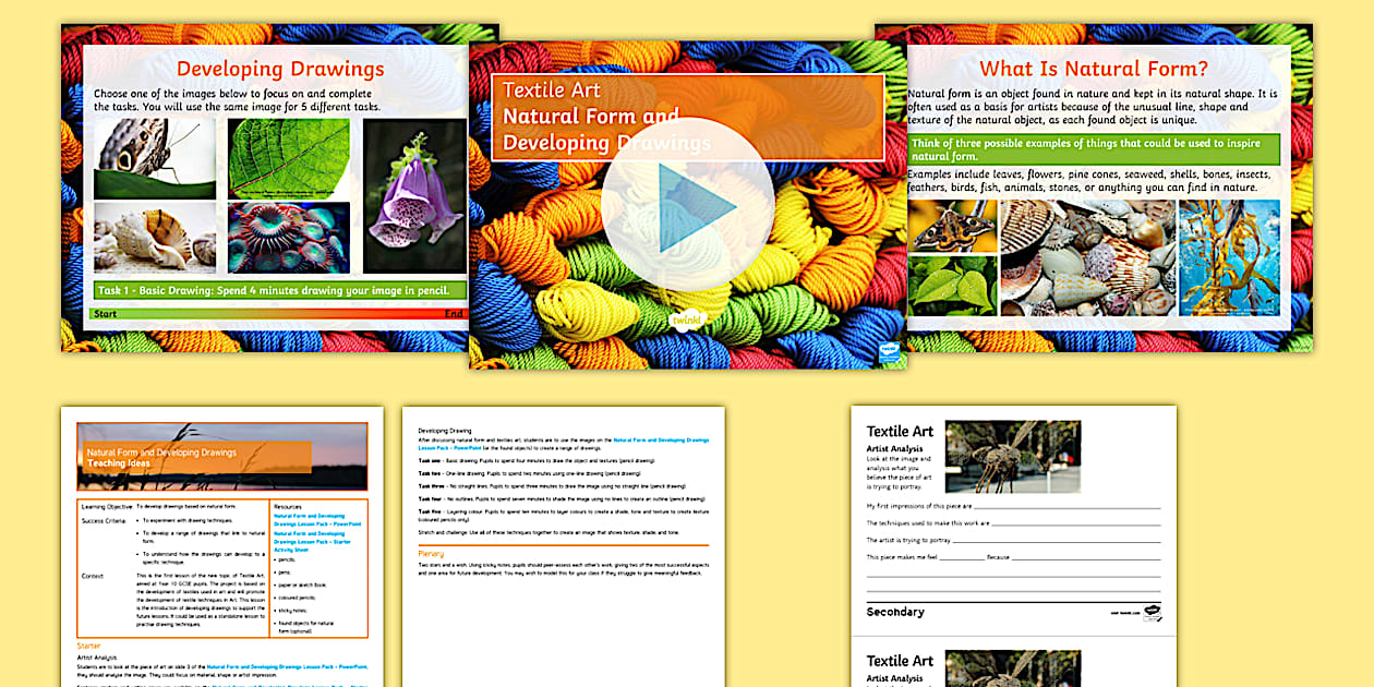 Textile Art Lesson 1: Natural Form and Developing Drawings