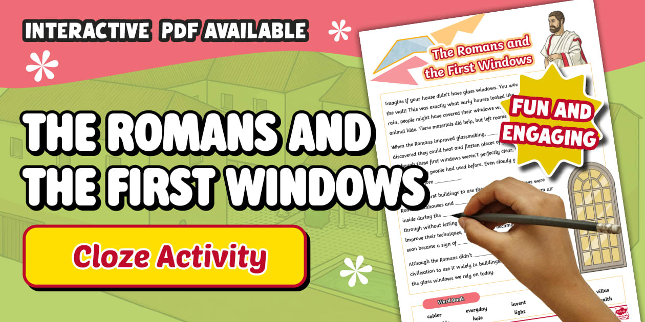 The Romans and the First Windows Cloze Activity