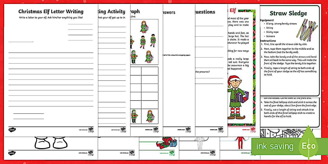 KS1 Christmas Elf Activity Pack (teacher made) - Twinkl