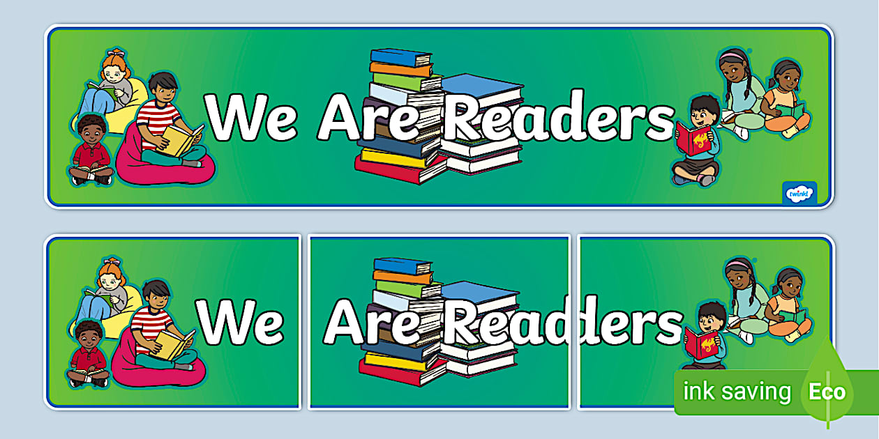 We Are Readers Display Banner (Teacher-Made) - Twinkl